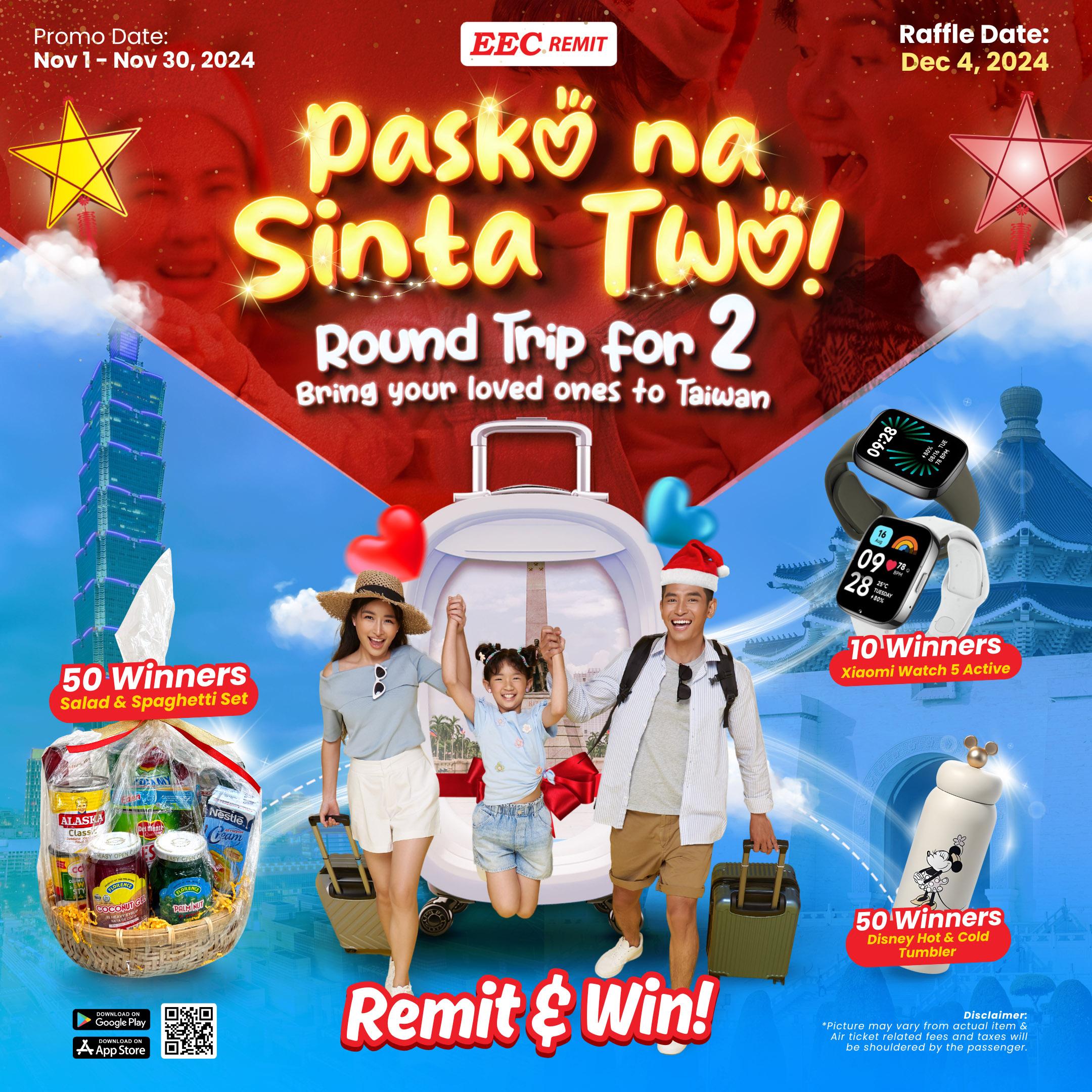 EEC Elite Express-Kabayan, gusto mo bang dalhin ang mahal mo sa Taiwan ngayong Pasko?