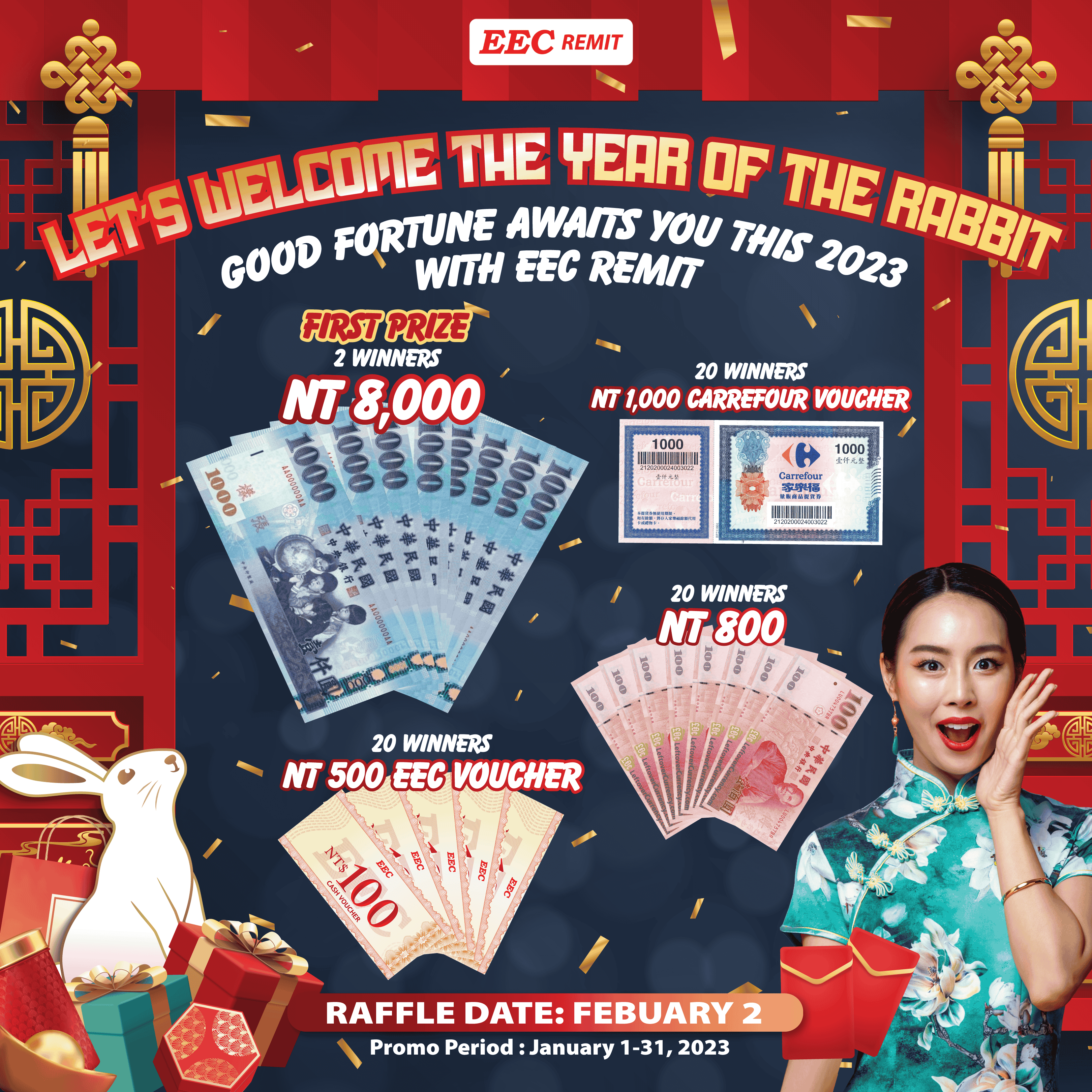 EEC Elite Express-RAFFLE PROMO. Let's welcome the YEAR OF THE RABBIT!!!