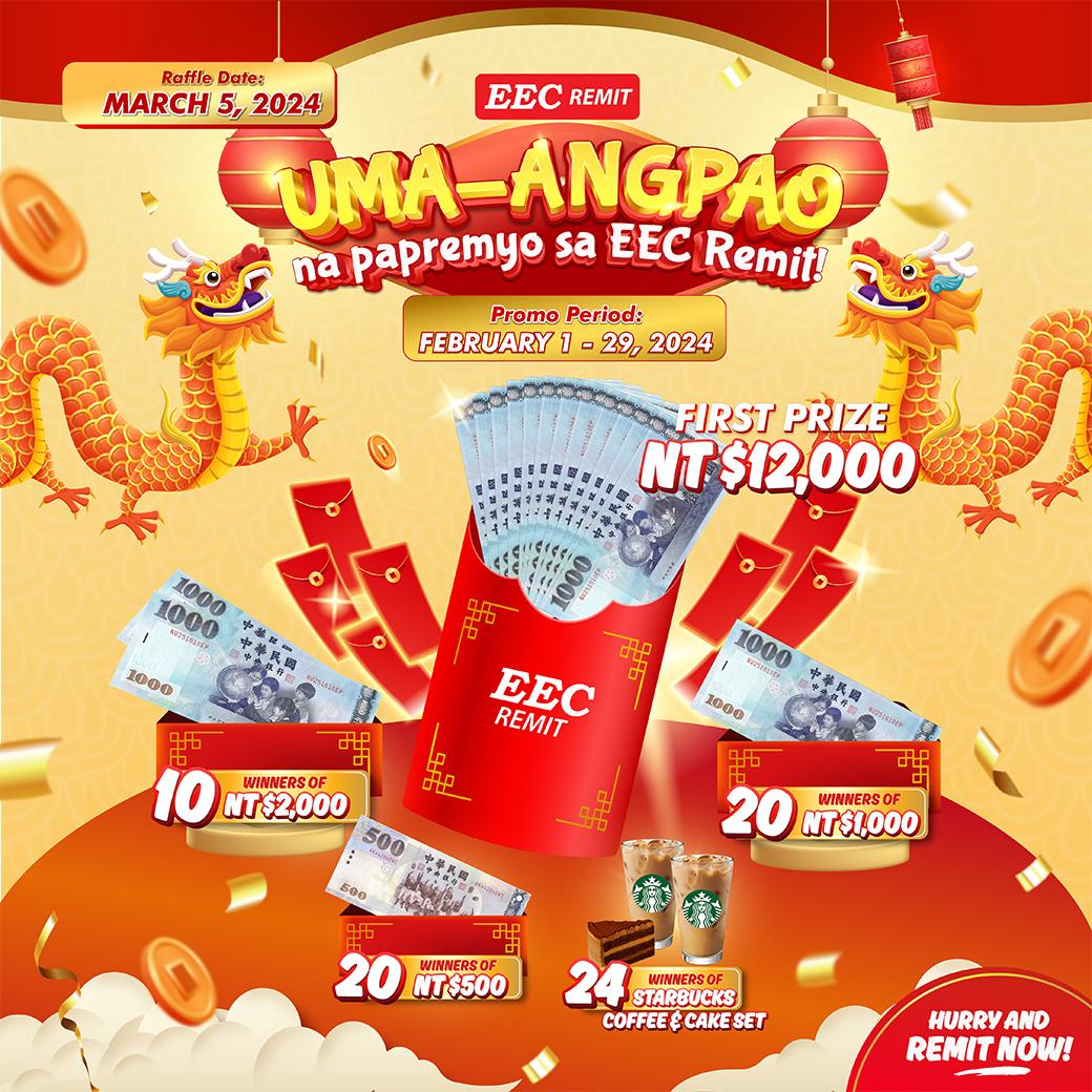 EEC Elite Express-UMA-ANGPAO ang PAPREMYO dito sa EEC REMIT mga kabayan!