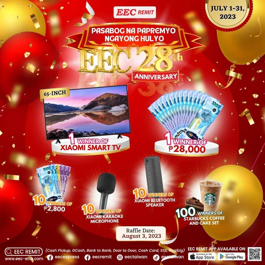 EEC Elite Express-PASABOG NA PAPREMYO NGAYONG HULYO EEC 28TH ANNIVERSARY!